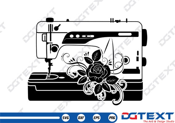 Naaimachine Silhouet Clipart Naaien Machine Silhouet Illustratie Aan