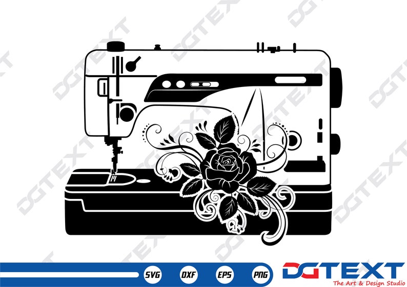 Sewing Machine SVG Sewing Machine Vector Silhouette Cricut | Etsy