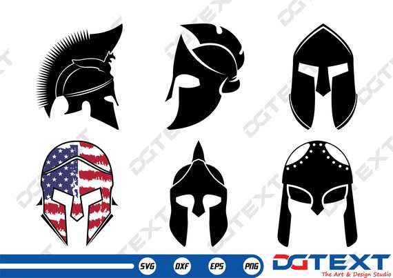 Spartan Helmet SVG Spartan Helmet Vector Silhouette Cricut | Etsy