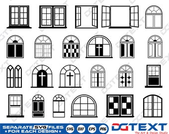 Windows SVG Windows Vector Silhouette Cricut File Clipart | Etsy