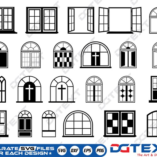 Windows SVG Windows Vector Silhouette Cricut File Clipart - Etsy