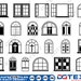 Windows SVG, Windows Vector, Silhouette, Cricut File, Clipart, Cuttable ...