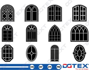 Windows SVG, Windows Vector, Silhouette, Cricut File, Clipart, Cuttable ...