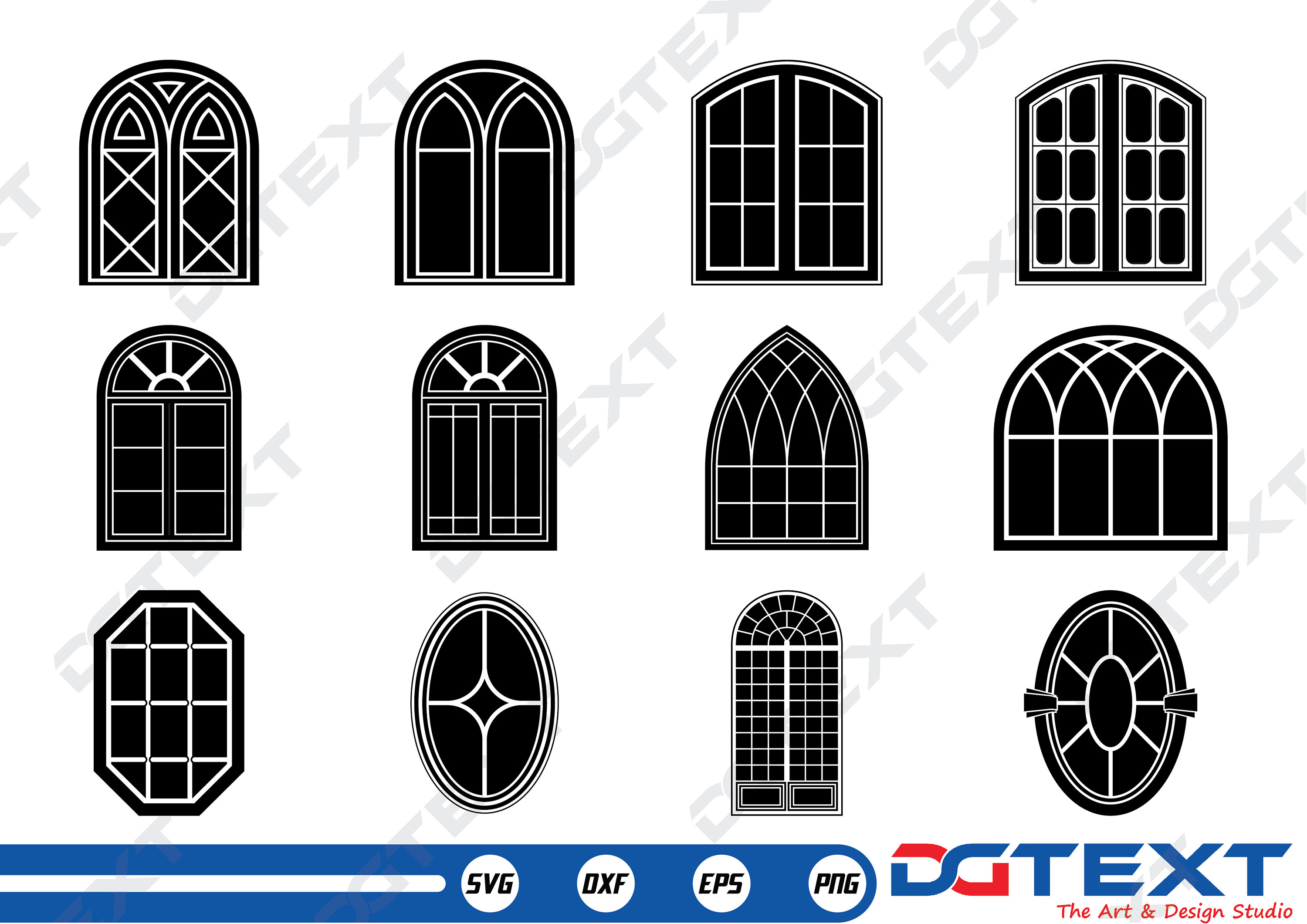 Windows SVG, Windows Vector, Silhouette, Cricut File, Clipart, Cuttable ...