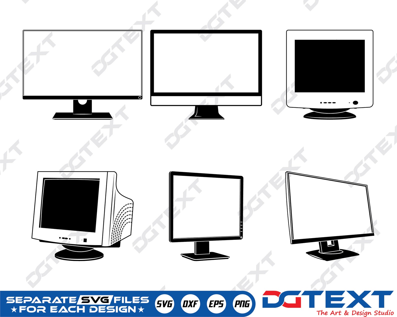 Computer Monitor SVG Computer Monitor Vector Silhouette - Etsy