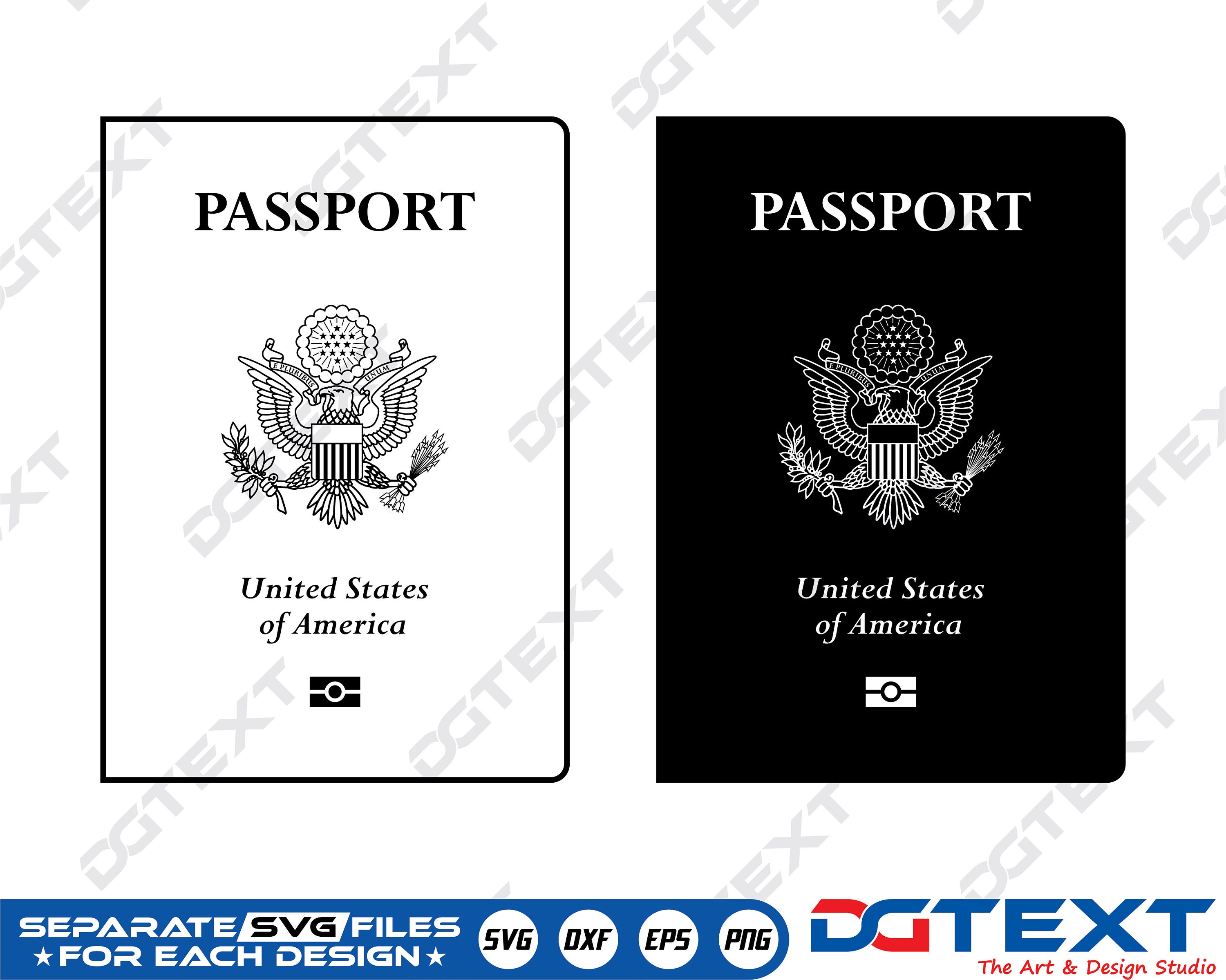 American Passport Svg American Passport Vector Silhouette Etsy