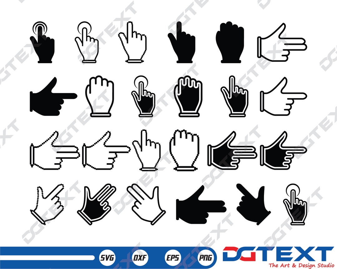 Pointing Finger SVG, Pointing Finger Vector, Silhouette, Cricut File ...