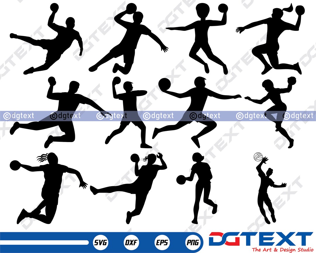 Handball SVG, Handball Vector, Silhouette, Cricut File, Clipart ...