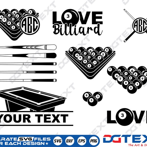 Billiard Svg - Etsy