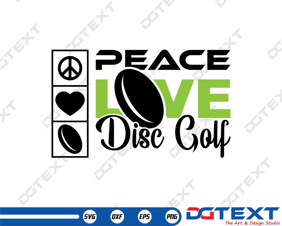Peace Love Disc Golf SVG Vector Silhouette Cricut File - Etsy