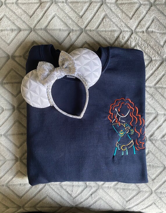 Merida Embroidered Crewneck Disney Embroidered Sweatshirt - Etsy