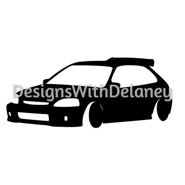 Honda Civic Silhouette - Etsy Australia