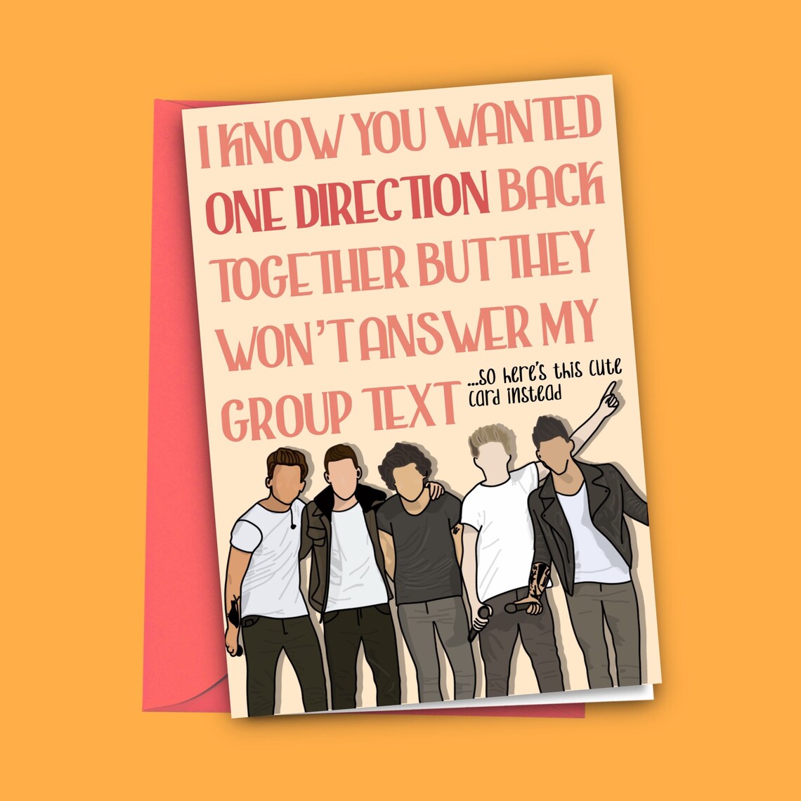 1D BACK One Direction Birthday Card | Etsy