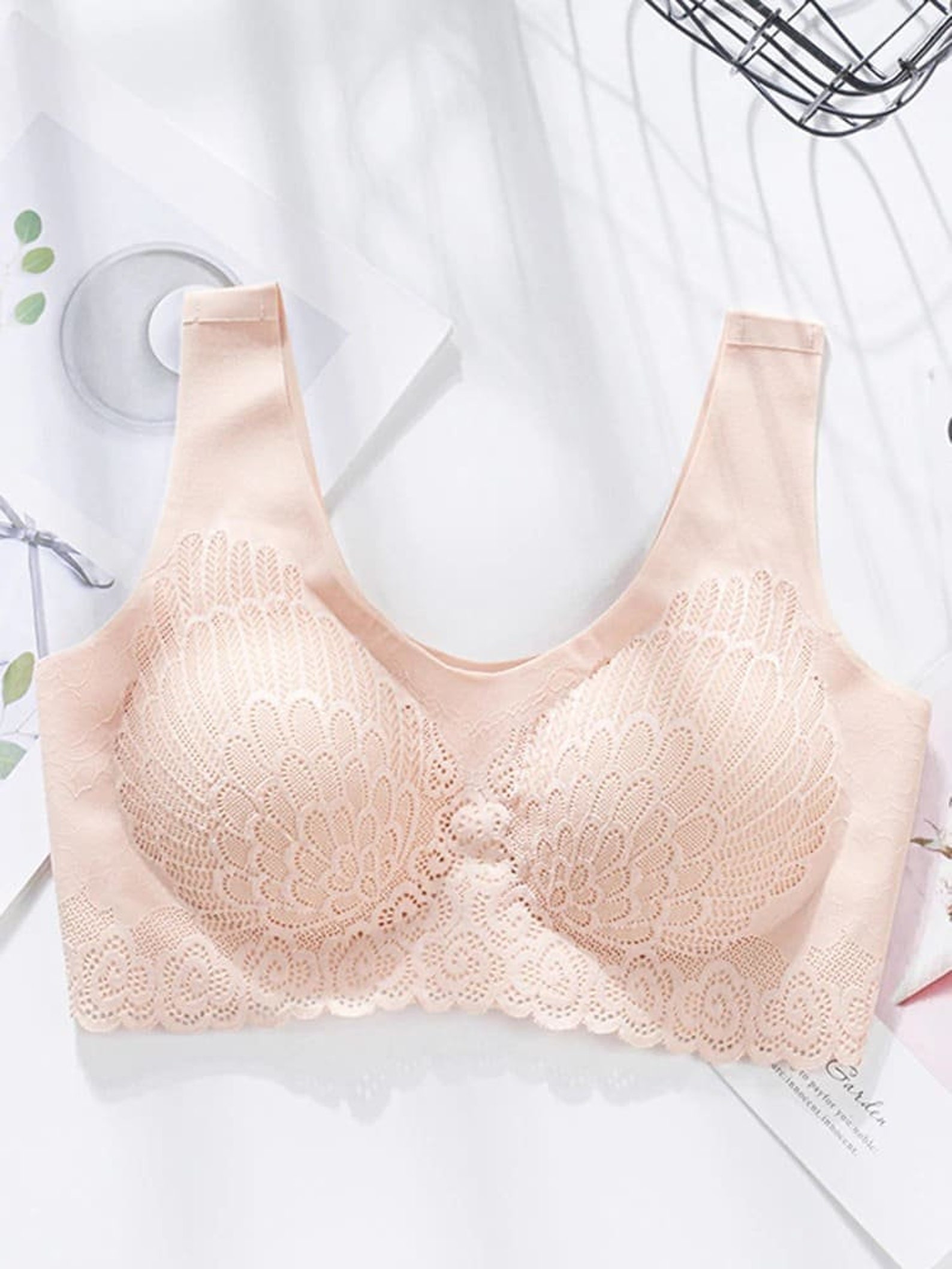 Lace Tank Top Bra Seamless Wire Free Women Sexy Lace Etsy
