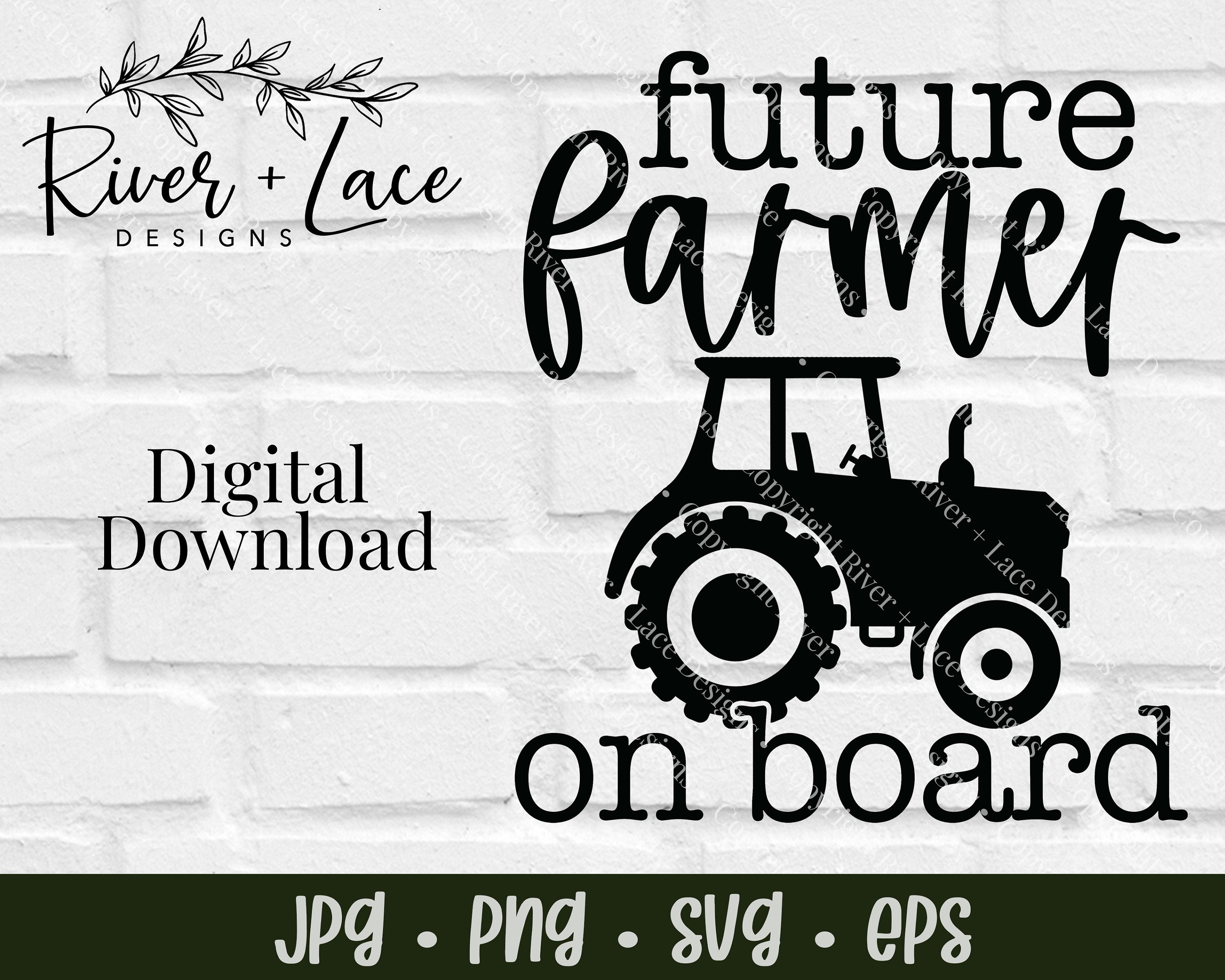Future Farmer on Board Svg, Future Farmer Digital File, Baby on Board ...