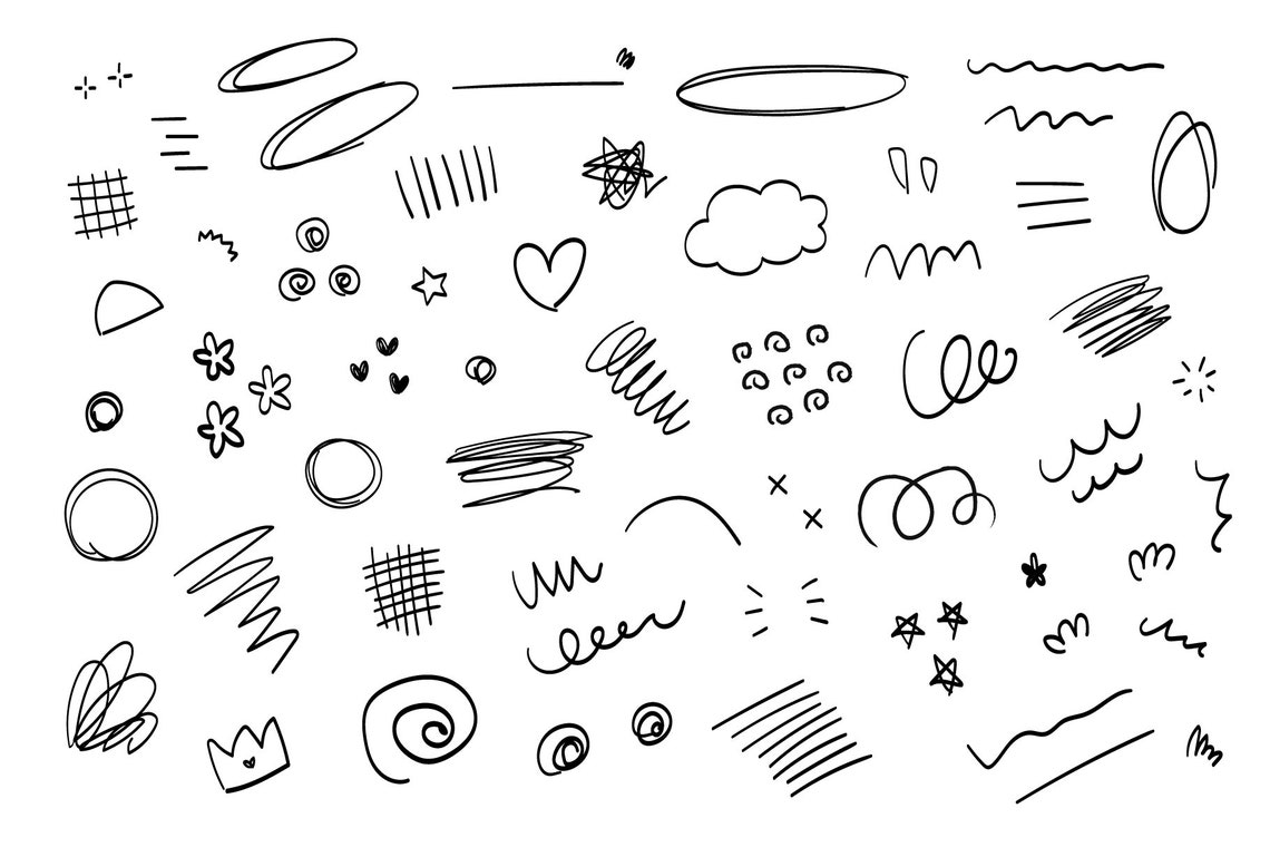 438 Scribbles & Doodles and Scrawls Hand Drawn Doodle - Etsy