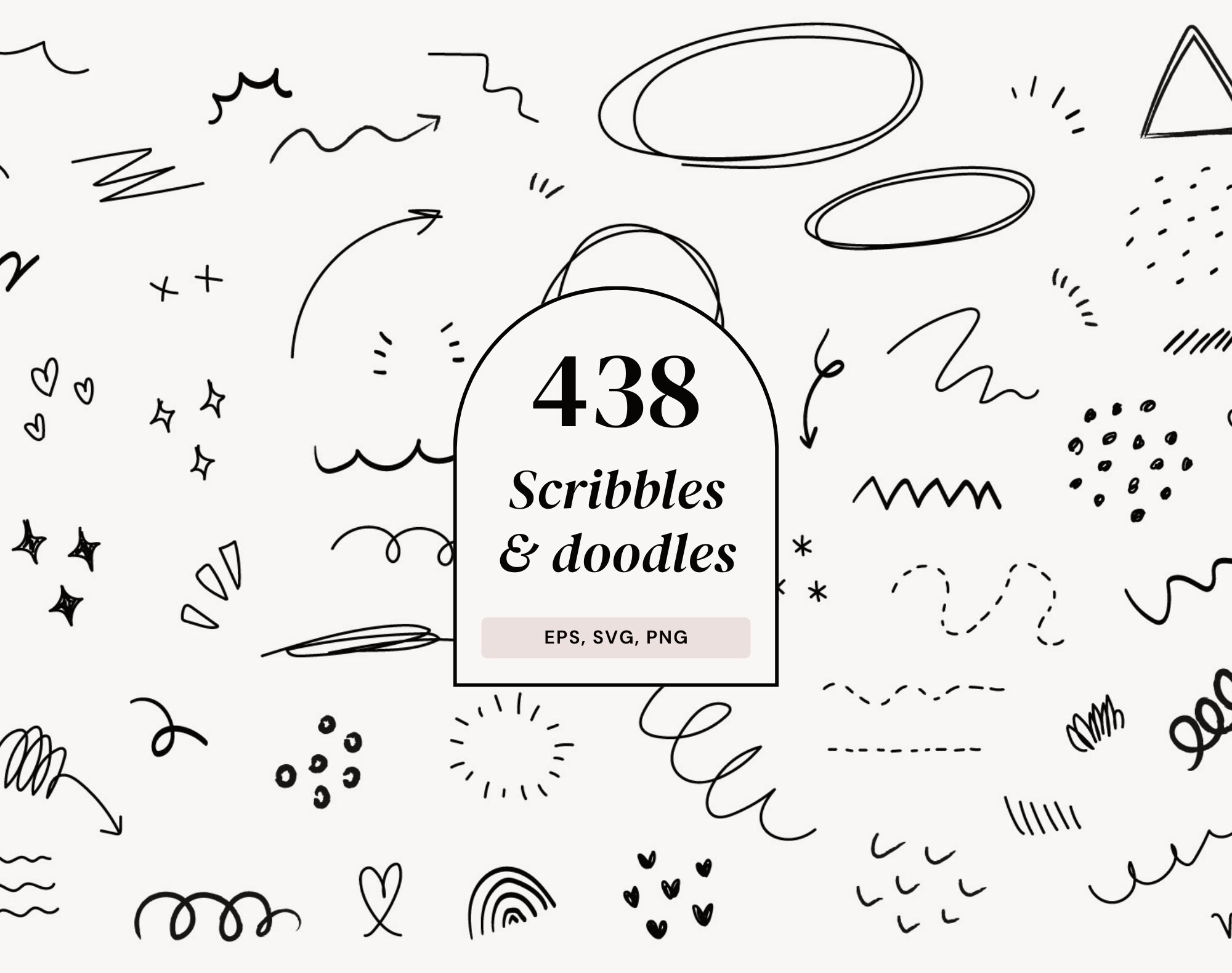 438 Scribbles & Doodles and Scrawls Hand Drawn Doodle - Etsy