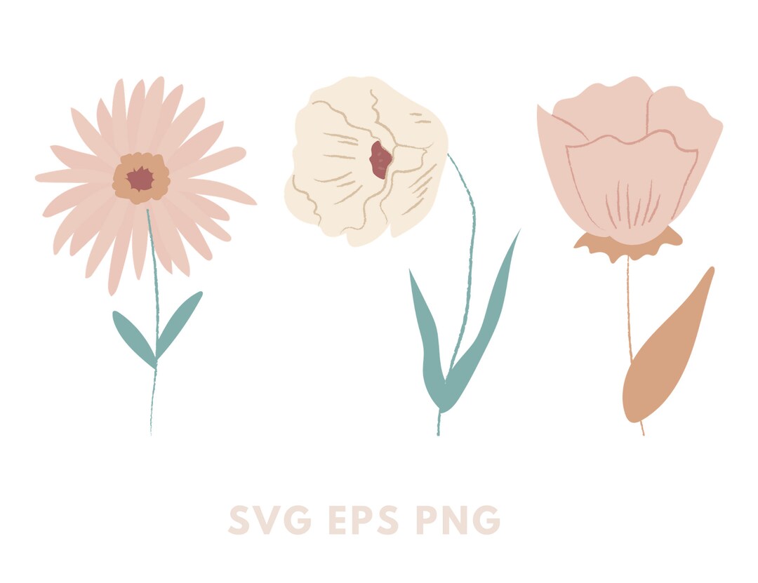 3 Flowers SVG | T-shirt SVG | Svg Cutfile for Cricut | Cricut Svg ...