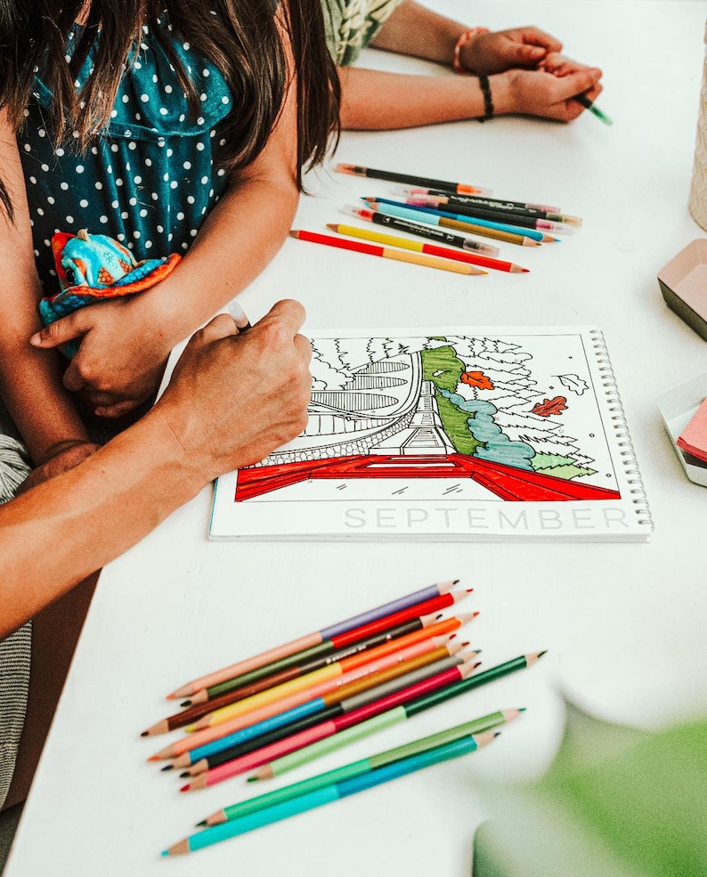 Digital Download September Coloring Calendar September - Etsy