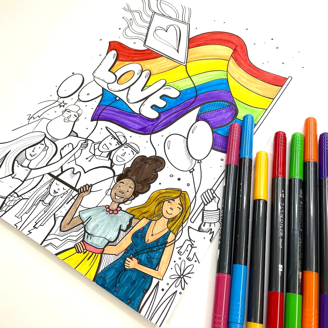 Digital Download Pride Coloring Calendar Pride Month - Etsy