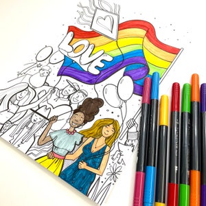 Digital Download - Pride Coloring Calendar, Pride Month Coloring Page ...
