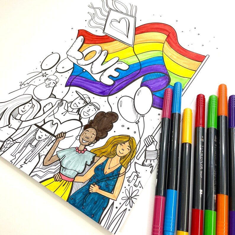 Digital Download Pride Coloring Calendar Pride Month - Etsy