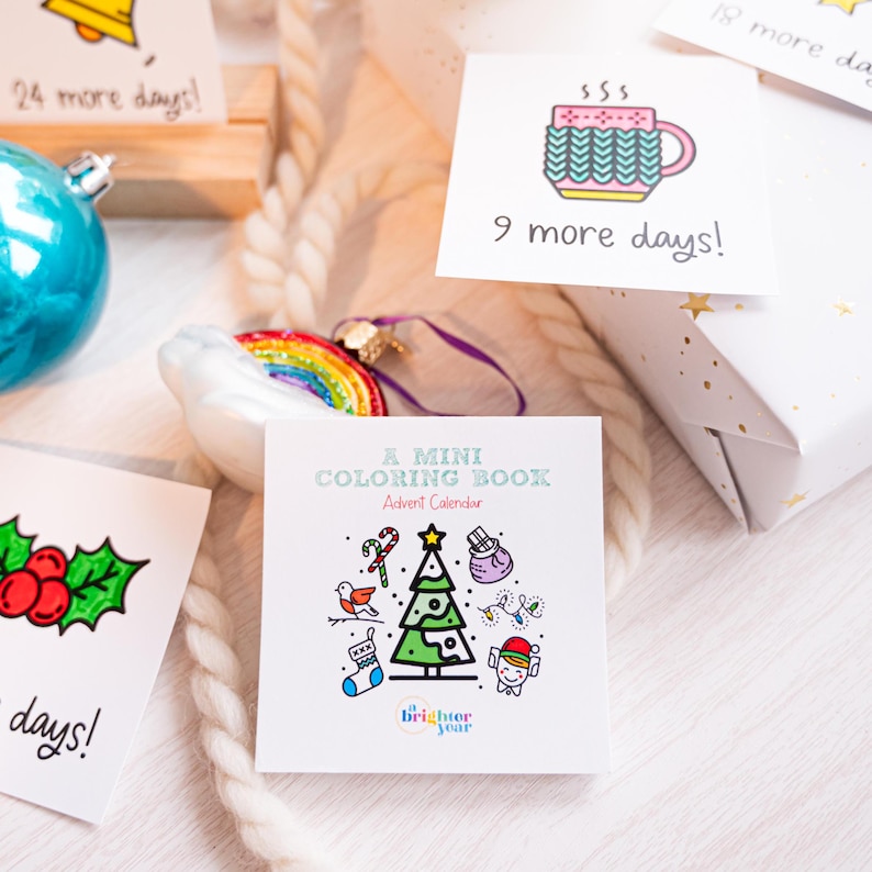 Color Your Own Advent Calendar: Christmas Coloring Book, Stocking ...