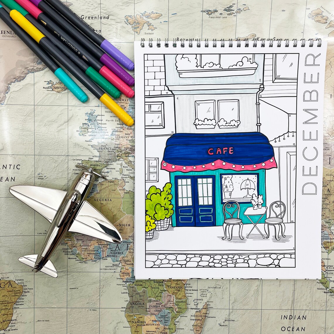 Digital Download December Coloring Calendar November - Etsy