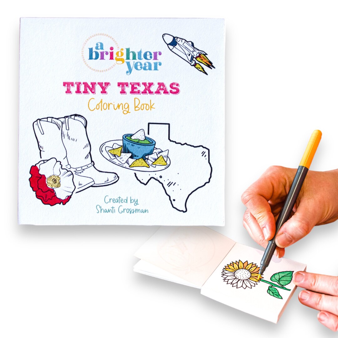 Tiny Texas Coloring Book: Small Travel Size, Adult & Kids - Etsy