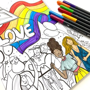 Digital Download - Pride Coloring Calendar, Pride Month Coloring Page ...