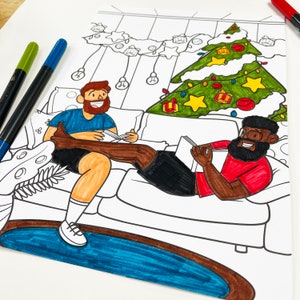 Digital Download LGBTQ Christmas, LGBTQ Holiday, Pride Coloring Page ...
