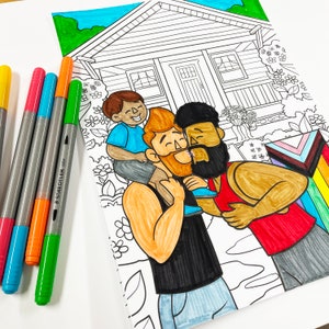 Digital Download - Gay LGBTQ+ Pride Coloring Book, Pride Month Coloring ...