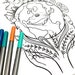 Digital Download Earth Day Coloring Calendar, Mother Earth Coloring ...