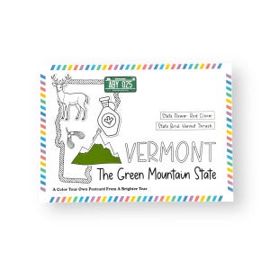 Color-your-own State Postcards: Roadtrip Souvenir (5x7) - Etsy