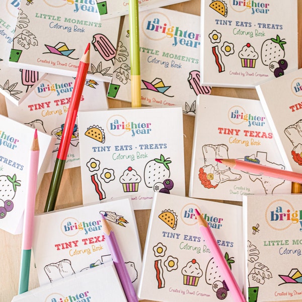 Mini Coloring Book - Etsy