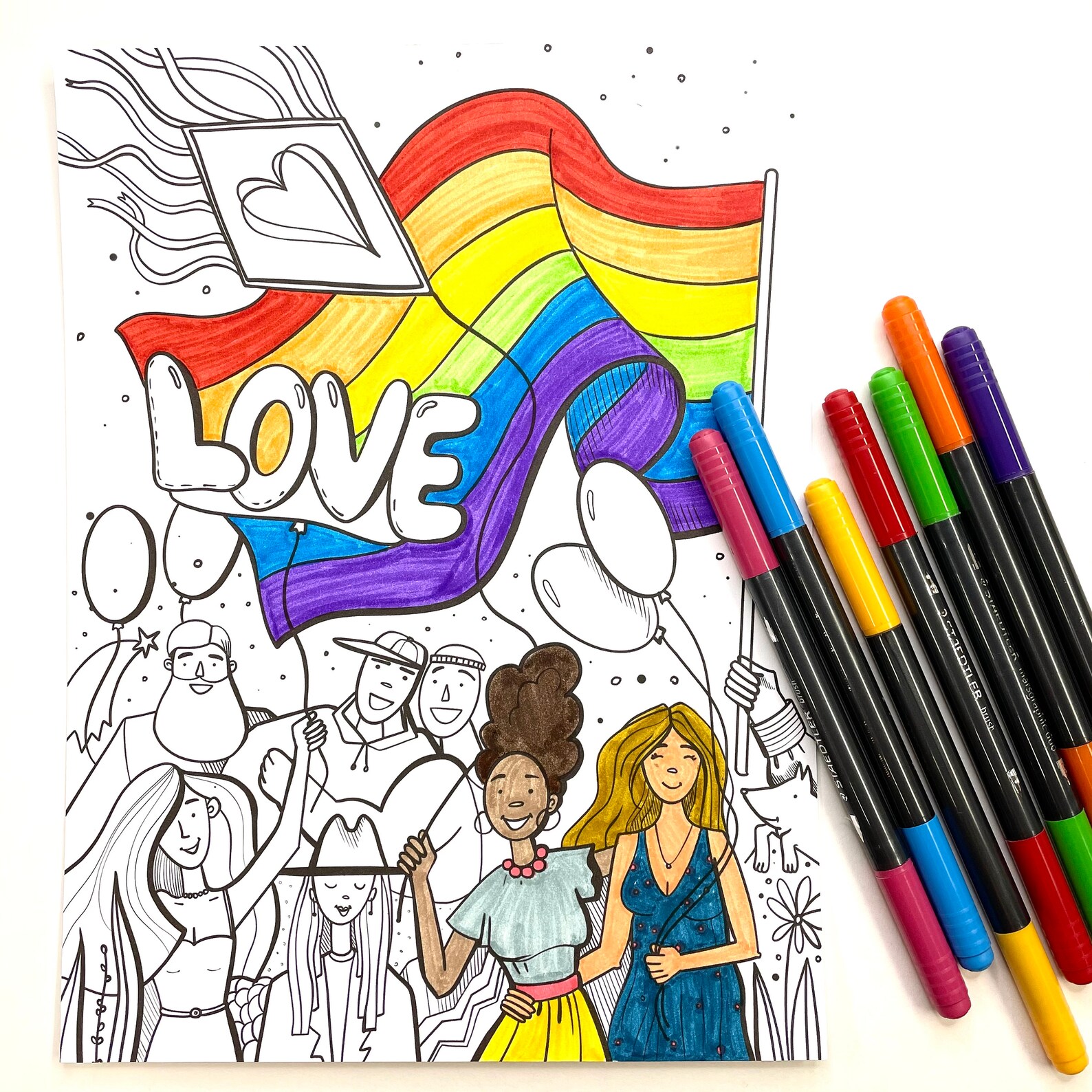 Digital Download Pride Coloring Calendar Pride Month - Etsy