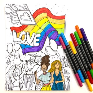 Digital Download - Pride Coloring Calendar, Pride Month Coloring Page ...