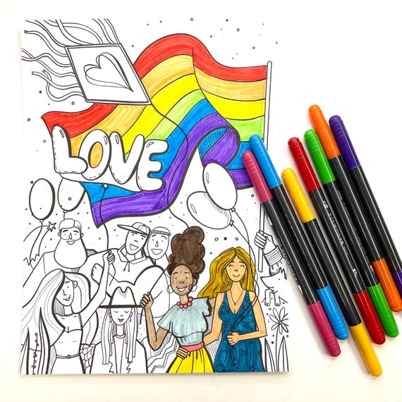 Digital Download Pride Coloring Calendar Pride Month - Etsy