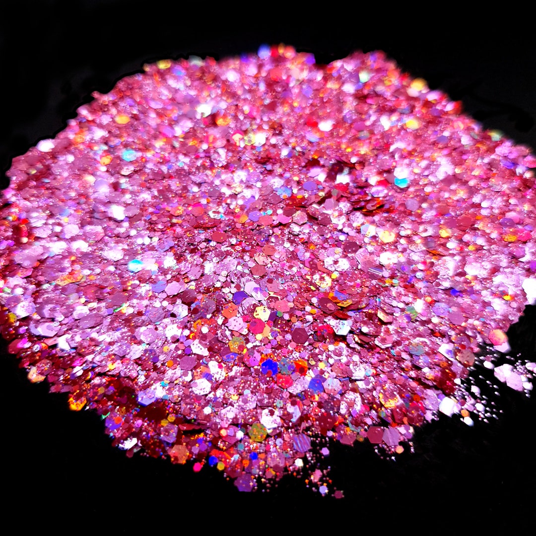 Pink Princess Chunky Shift Glitter Multi Size Hexagon Shape for Epoxy ...