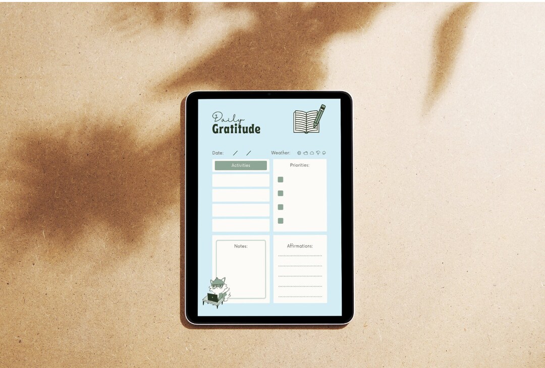 Self Care Journal, Customizable Digital Planner, Gratitude, Habit ...