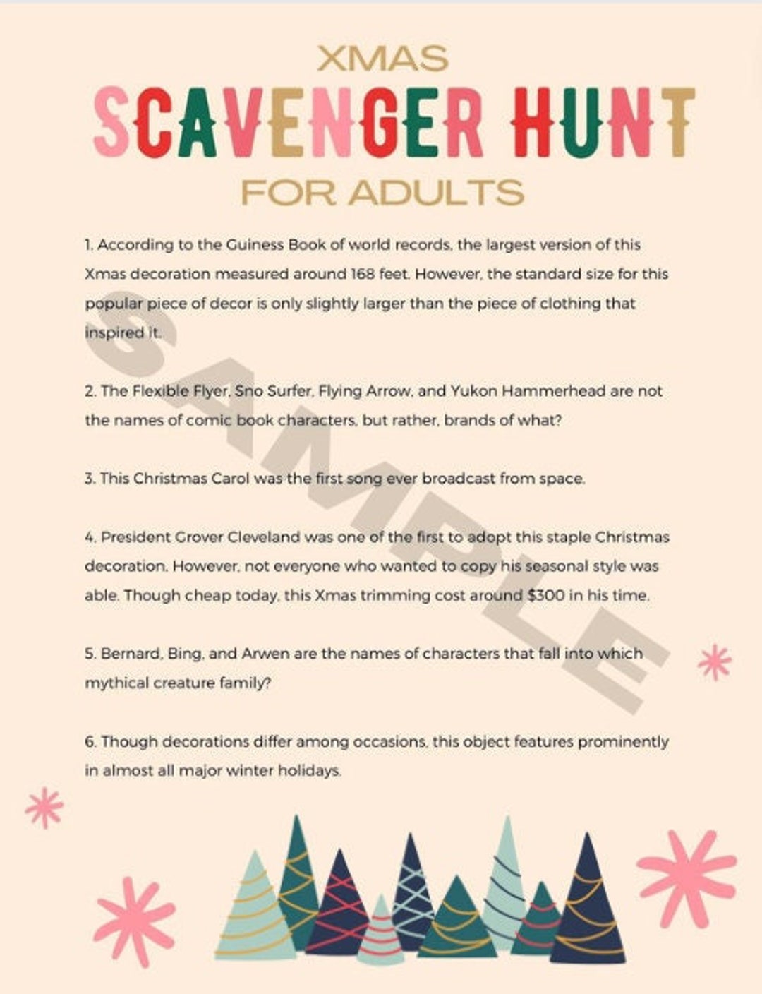 Christmas Kids Games Holiday Scavenger Hunt Activity Book Digital ...