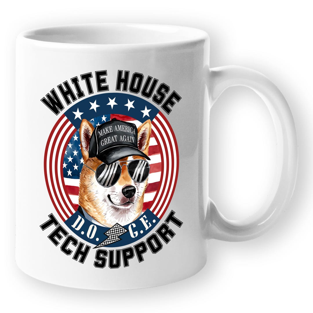 Doge Department of Government Efficiency Coffee Mug Tech Support 11oz ...