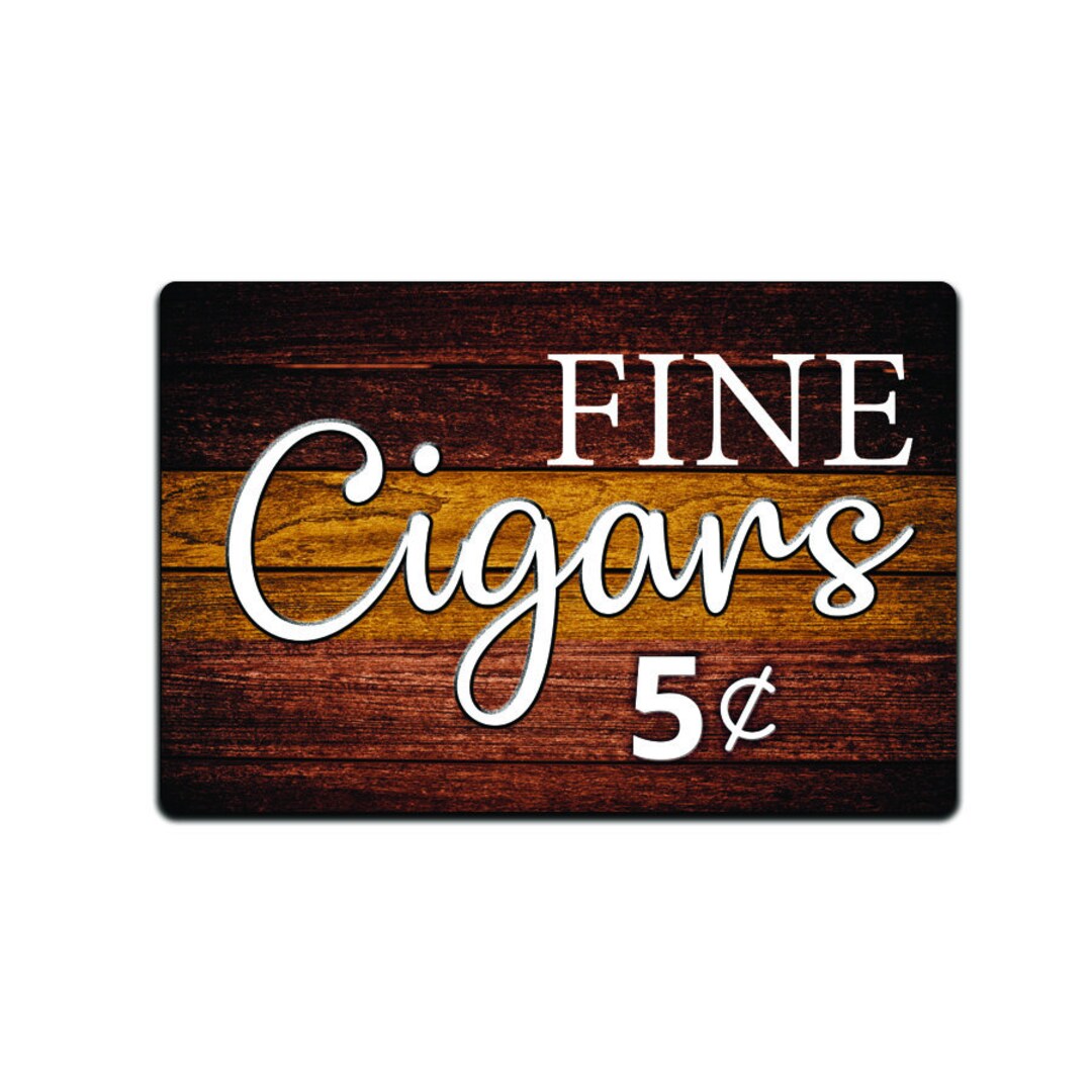 Cigar Tin Sign for Bar Lounge Basement Patio Garage Smoking Signs Have ...