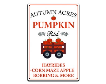 Metal Pumpkin Patch Sign - Etsy
