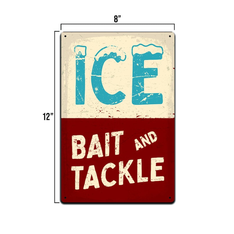 Tin Signs Fishing Cabin Lake House Décor Metal Sign 12 X 8 - Etsy