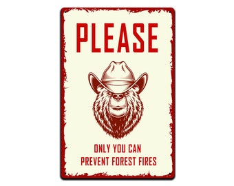 Only You Can Prevent Forest Fires Metal Sign - Etsy