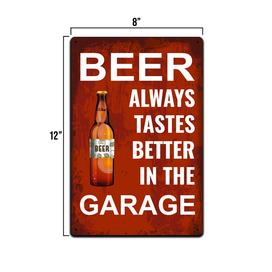 Tin Signs Man Cave Décor Metal Sign 12 X 8 In. Beer Always | Etsy