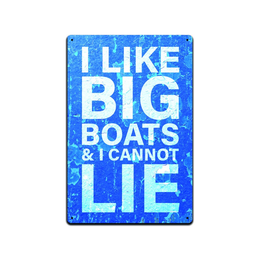 Tin Signs Boat Dock Ship Lake House Décor - Metal Sign 12 X 8 In. I ...