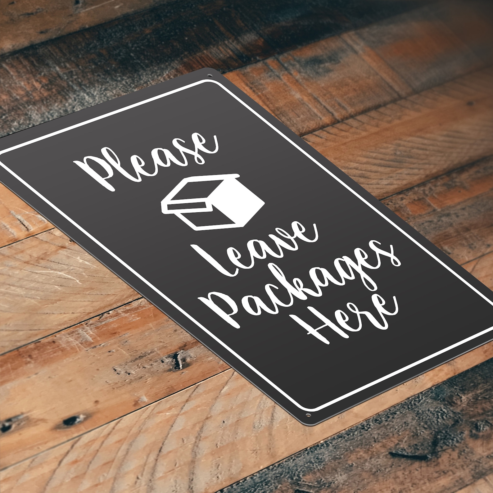 Please Leave Packages Here Tin Sign - Home Delivery Decor (12 X 8 In ...