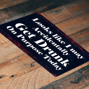 Jp's Parcels Tin Signs for Home Bar Wall Décor - Metal Sign 12 X 8 In ...